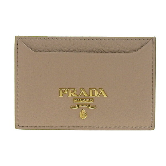 Prada | Accessories | Prada Prada Vitello Grain Card Case Pass Beige | Poshmark